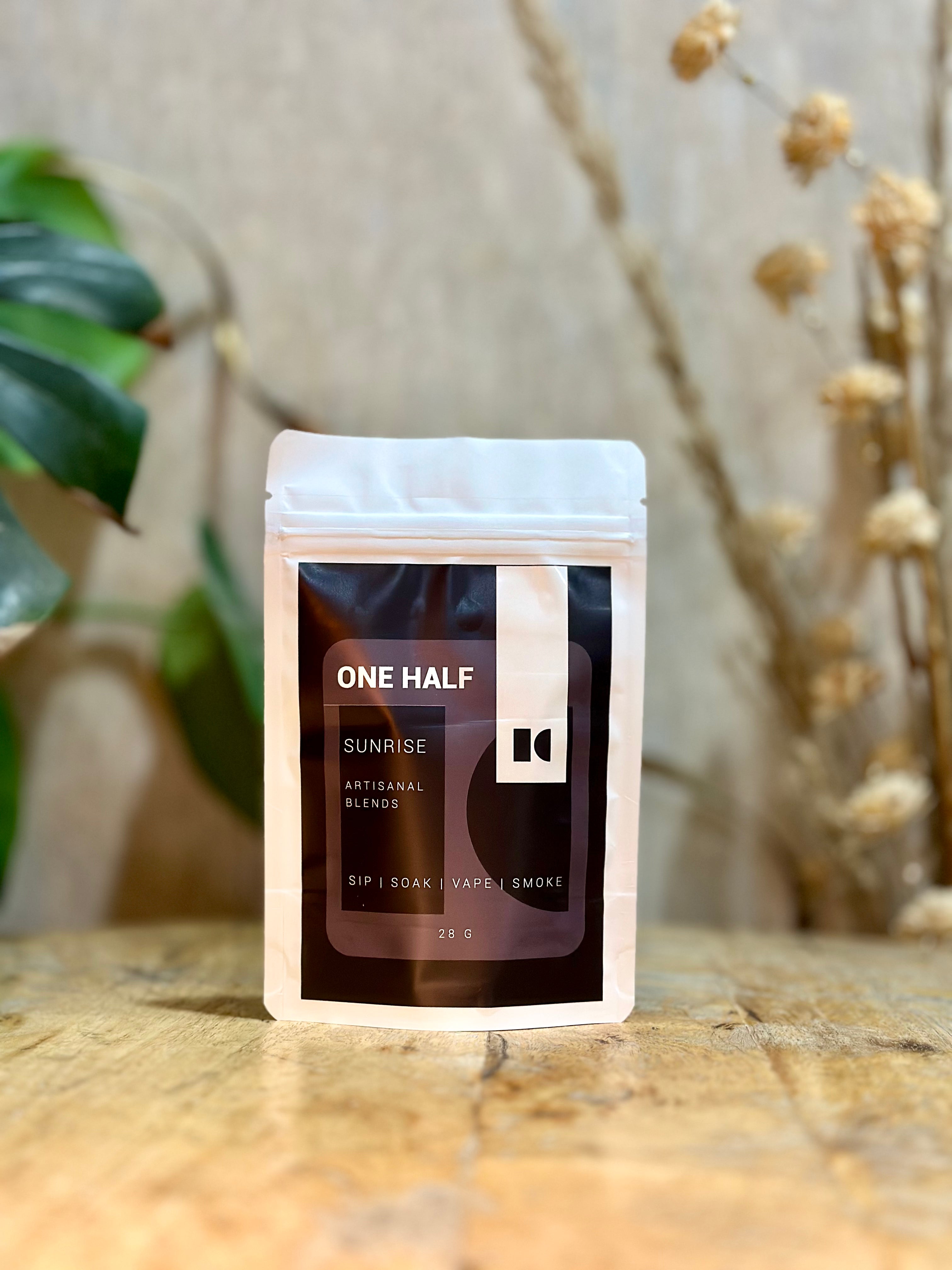 SUNRISE - Artisanal Herbal Blend - SIP SOAK VAPE SMOKE – ONE HALF ...
